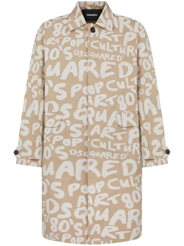 Dsquared2 Logo-print Trench Coat