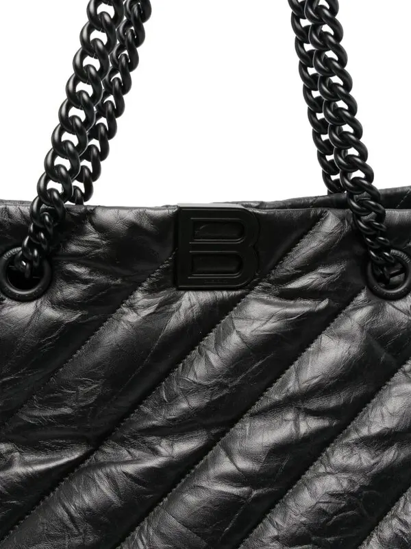 Balenciaga Large Crush Quilted Tote Bag - Black