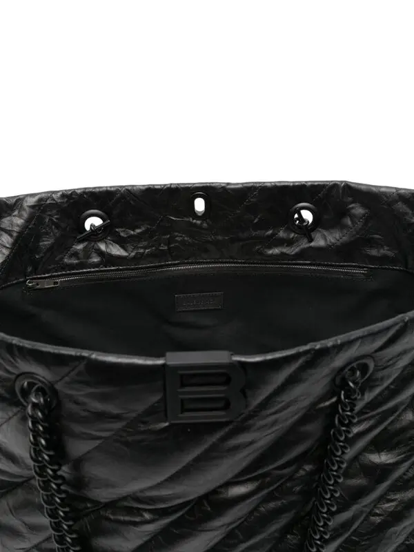 Balenciaga Large Crush Quilted Tote Bag - Black