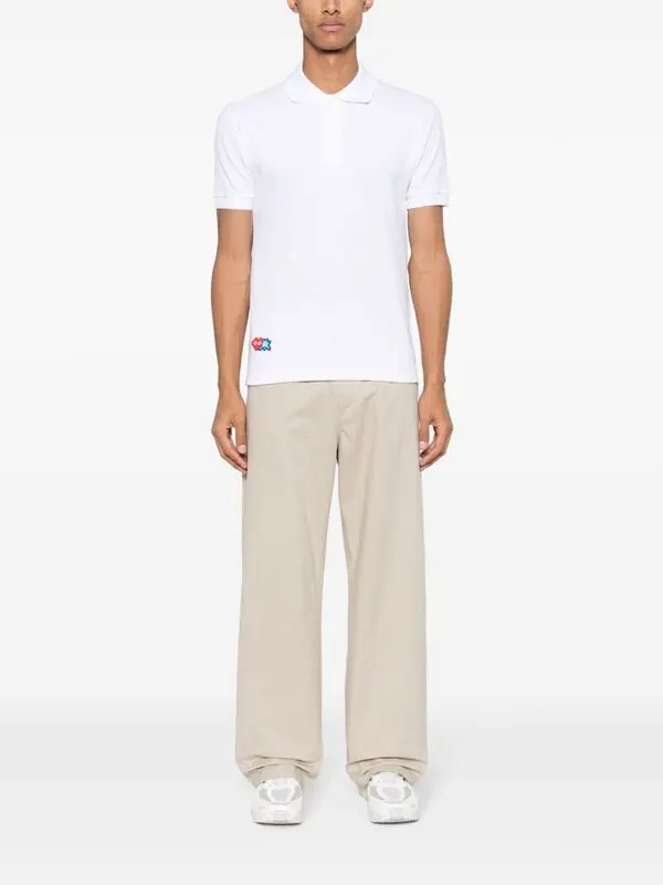 Play Comme Des Garcon X The Artist Invader Pixelated-appliqué Polo Shirt