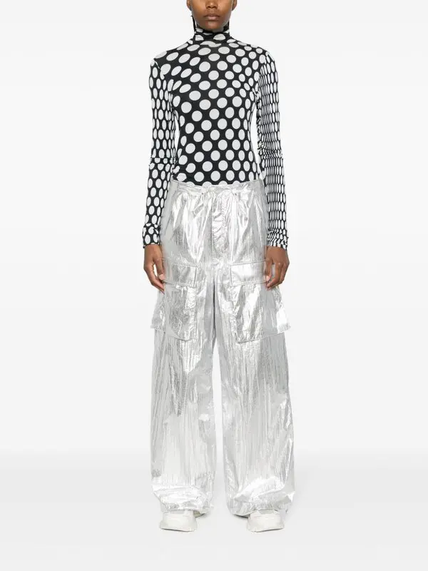 MAISON MARGIELA Drawstring-fastening Metallic Trousers