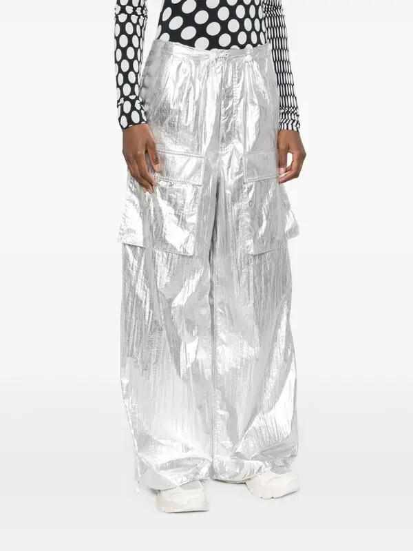 MAISON MARGIELA Drawstring-fastening Metallic Trousers