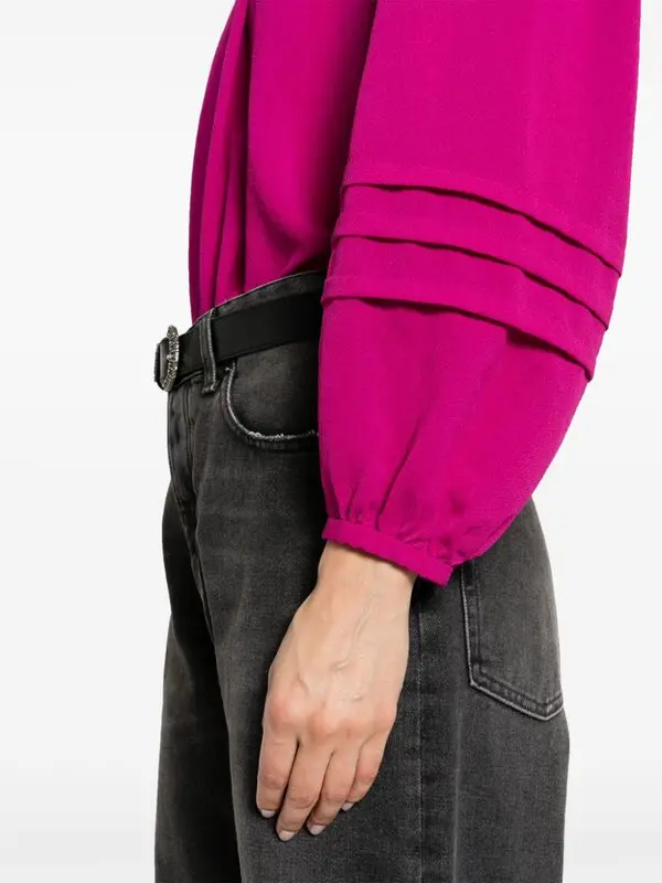 MARANT ETOILE Lamaya Tie-neck Blouse - Pink