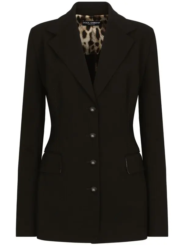 Dolce & Gabbana Single-breasted Fitted Blazer - Black