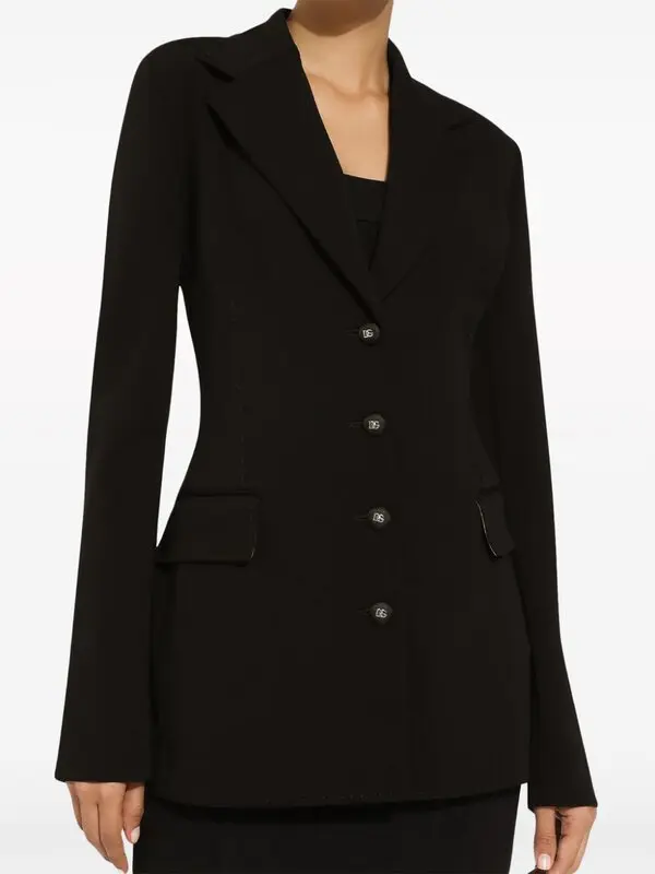 Dolce & Gabbana Single-breasted Fitted Blazer - Black