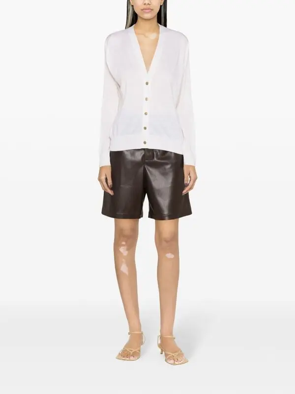 LISA YANG Buttoned V-neck Cardigan - White