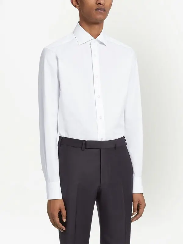 Zegna Tailored-cut Slim Shirt - White