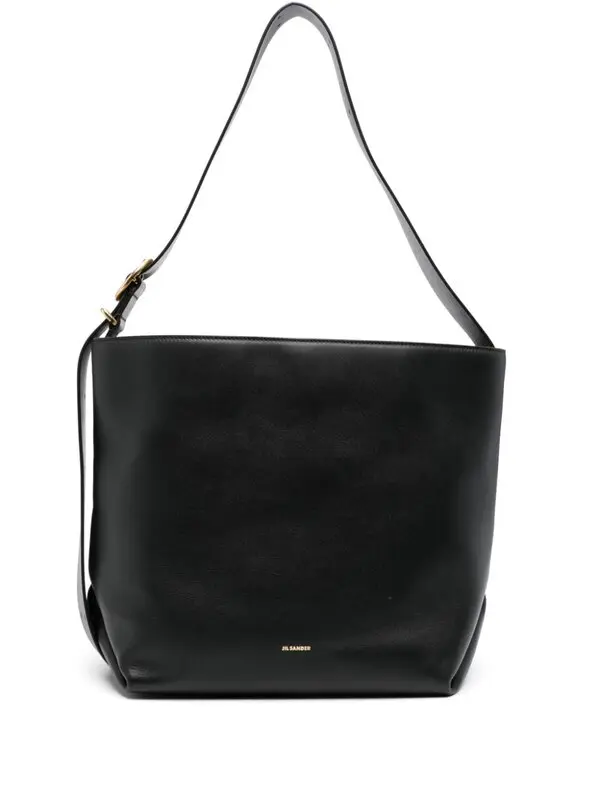 JIL SANDER Cannolo Leather Shoulder Bag