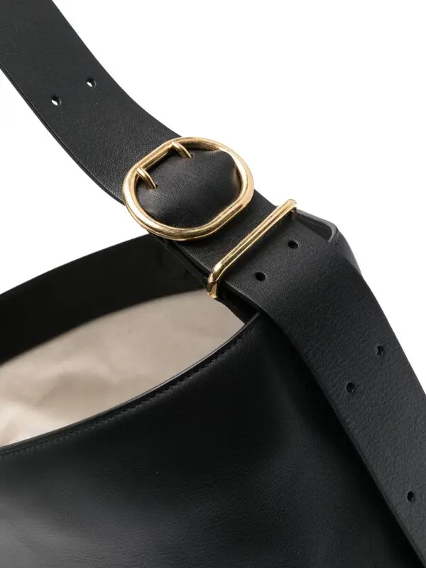 JIL SANDER Cannolo Leather Shoulder Bag