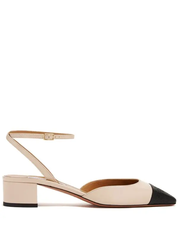 AQUAZZURA Two-tone Leather Pumps - Neutrals