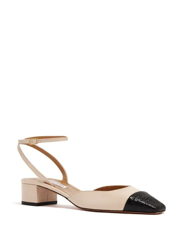 AQUAZZURA Two-tone Leather Pumps - Neutrals