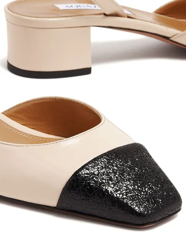 AQUAZZURA Two-tone Leather Pumps - Neutrals