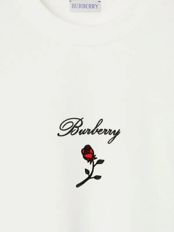 Burberry Rose Cotton T-shirt - White