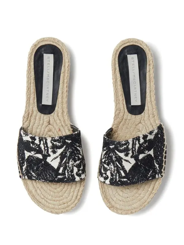 Stella McCartney Gaia Moth Espadrille Slides - Neutrals
