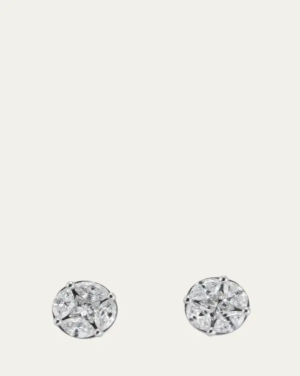 NAM CHO 18k White Gold Diamond Stud Earrings