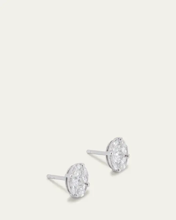 NAM CHO 18k White Gold Diamond Stud Earrings