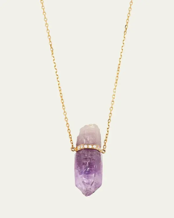 Jia Jia Vera Cruz Amethyst And Diamond Necklace - Gold