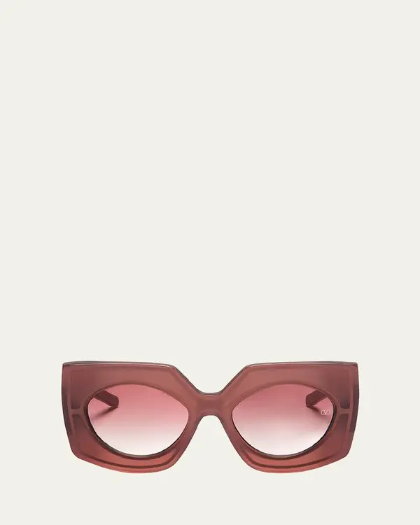 Valentino Garavani V-Soul Butterfly Sunglasses - Pnk Gld  display picture 2