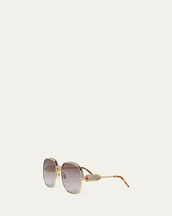 Casablanca Gradient Round Sunglasses