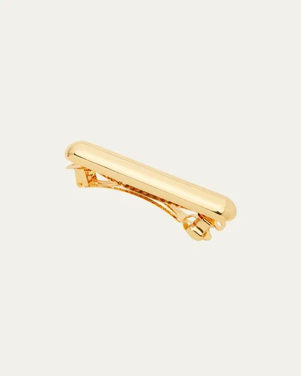 LELET NY Glossy Bar Brass Barrette - Gold