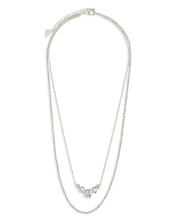 Sterling Forever Eileen Layered Necklace - Silver