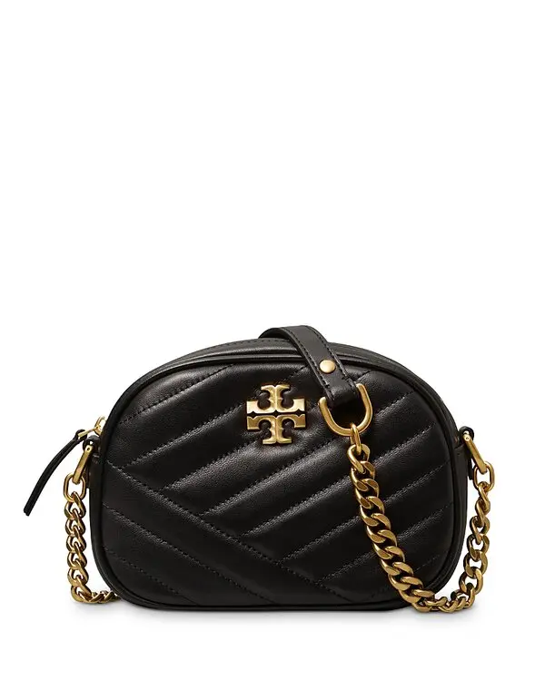 Tory Burch Small Kira Chevron Quilted Leather Camera Bag With Gold Tone Hardware