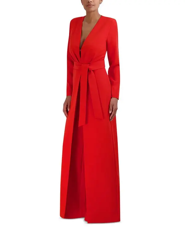 Bcbgmaxazria Long Sleeve Wide Leg Jumpsuit