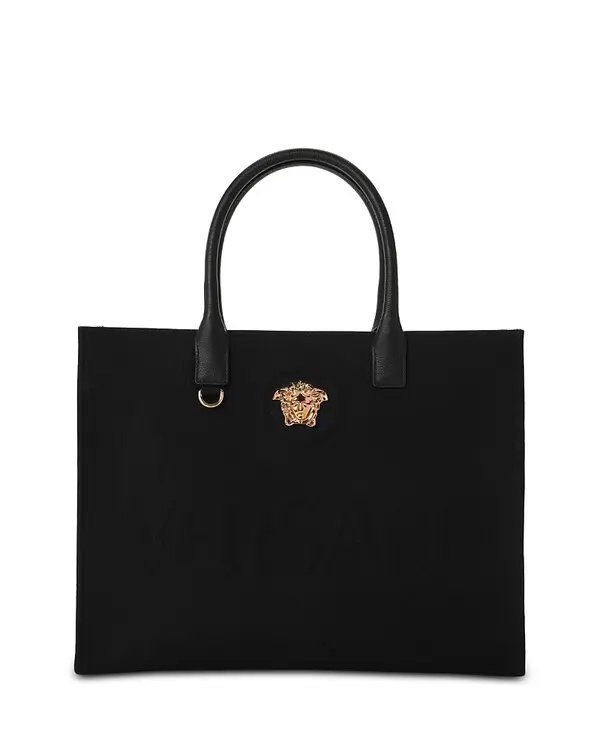 Versace La Medusa Large Tote Bag - Black/silver