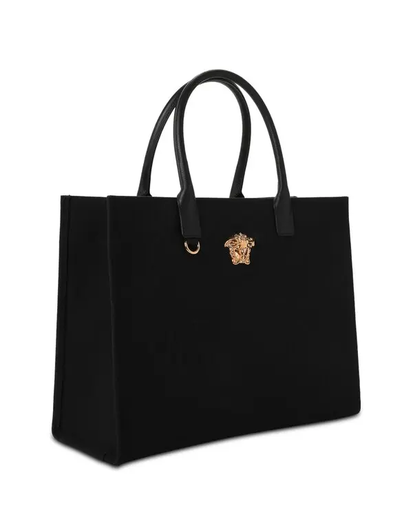 Versace La Medusa Large Tote Bag - Black/silver