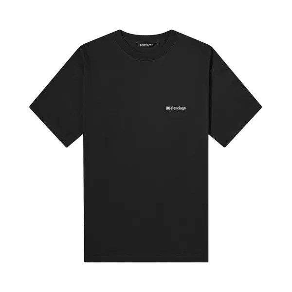 Balenciaga Corporate Logo Tee /white - Black