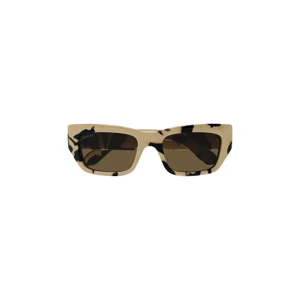 Gucci Rectangular Frame Sunglasses - Brown