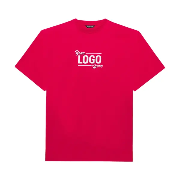 Balenciaga Logo Here Flatground T-shirt 'raspberry/white