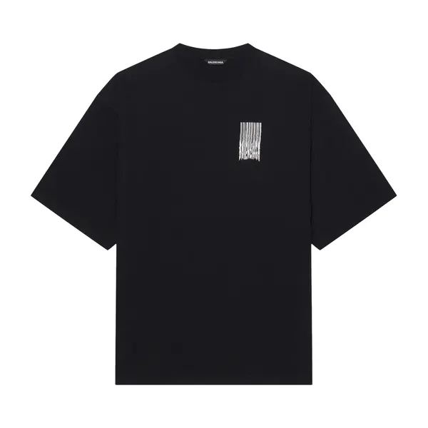 Balenciaga Barcode Wide Fit T-shirt - Black