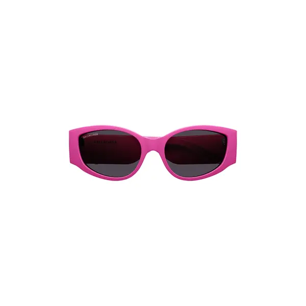 Balenciaga Oval Frame Sunglasses 'fuchsia