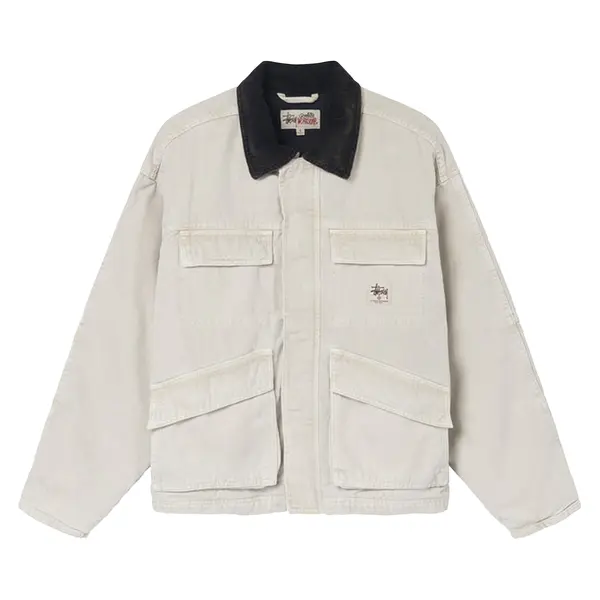 StÜssy Washed Canvas Shop Jacket - Cream