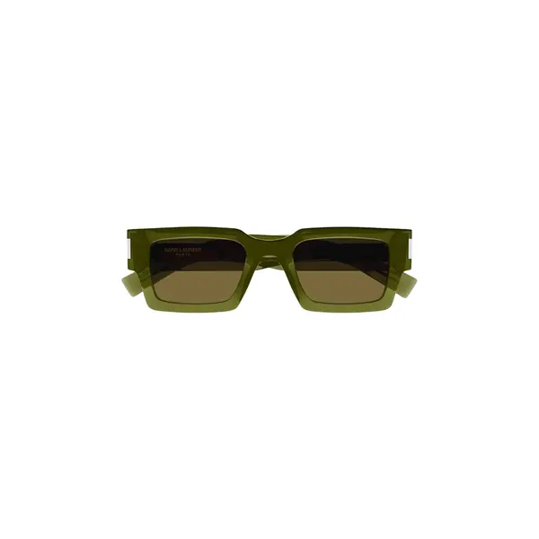 Saint Laurent Rectangular Frame Sunglasses - Green