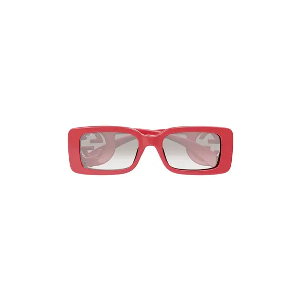 Gucci Rectangular Frame Sunglasses - Red