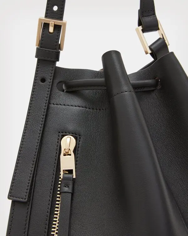 Allsaints Alpha Leather Backpack In Black - 50% Off | Editorialist