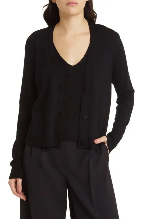 Kobi Halperin Merino Wool Shell And Cardigan Set - Black
