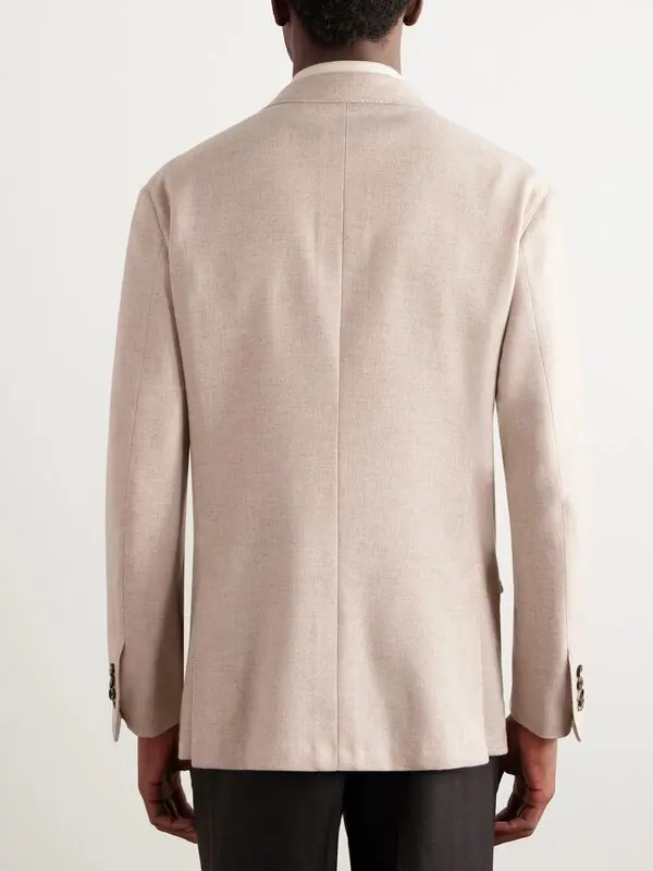 Thom Sweeney Unstructured Double-breasted Cashmere Blazer