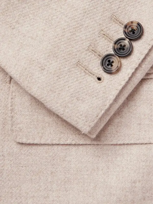 Thom Sweeney Unstructured Double-breasted Cashmere Blazer