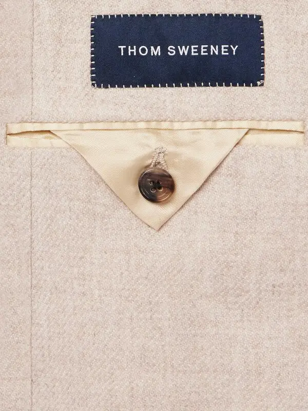 Thom Sweeney Unstructured Double-breasted Cashmere Blazer