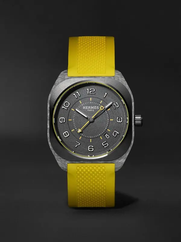 Hermès H08 Automatic 39mm Glass Fibre And Rubber Watch - Yellow