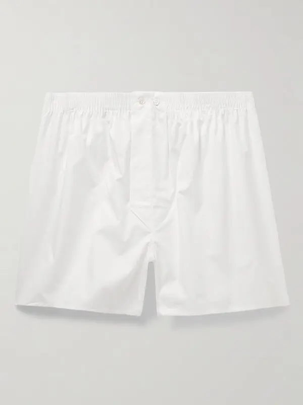 Derek Rose Savoy Cotton Boxer Shorts - White
