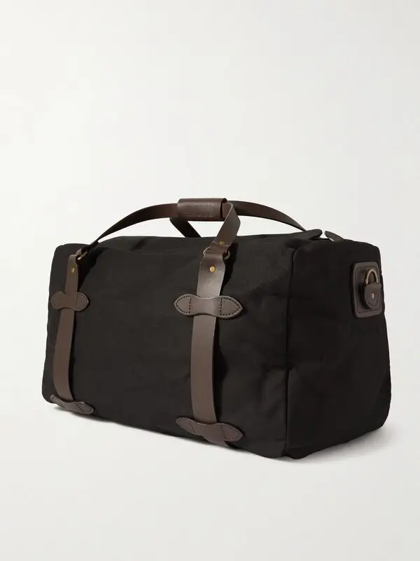 Filson Medium Leather-trimmed Twill Weekend Bag