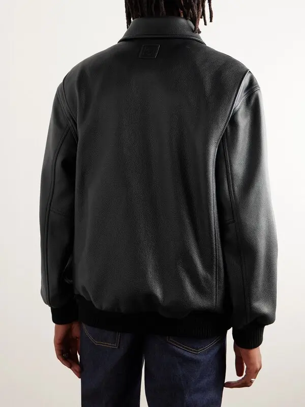 Loewe Textured-leather Bomber Jacket