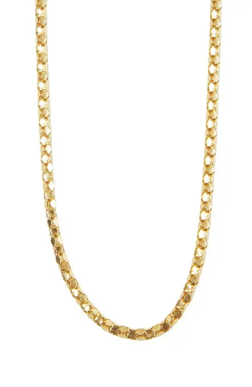 Argento Vivo Rounded Box Chain Necklace - Gold