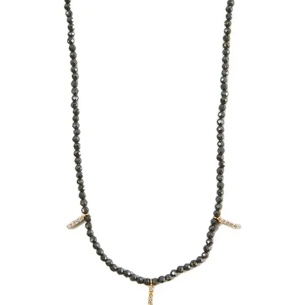 Argento Vivo Beaded Charm Necklace - Gold