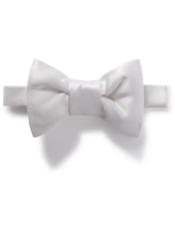 TOM FORD Pre-tied Silk-satin Bow Tie - White