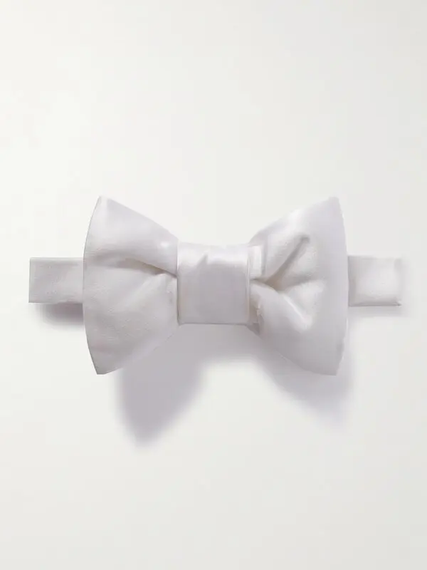 TOM FORD Pre-tied Silk-satin Bow Tie - White